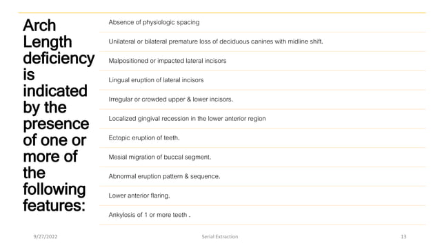 Serial extraction.pptx | Dental Health | Diseases and Conditions
