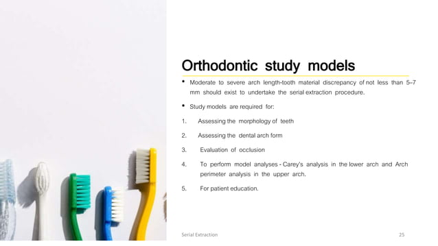 Serial extraction.pptx | Dental Health | Diseases and Conditions