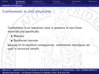 Implementation and finite-element analysis of shell elements confined by through-the-thickness ...
