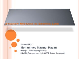 Sticker mistake in sewing line | PPTX | Needlework | Arts and Crafts