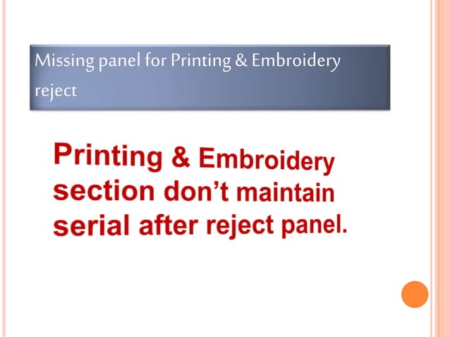 Sticker mistake in sewing line | PPT