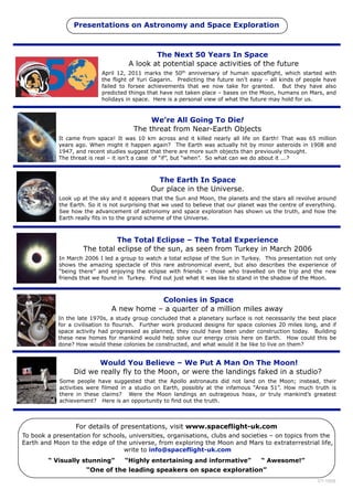 Presentations from spaceflight uk | PDF