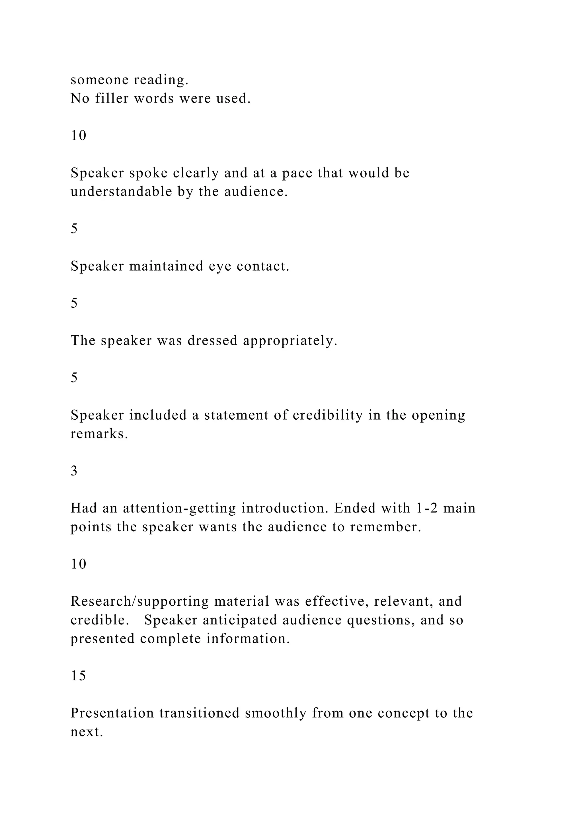 Presentations – Grading Rubric for COMM110 100 ptsWK4WK5.docx