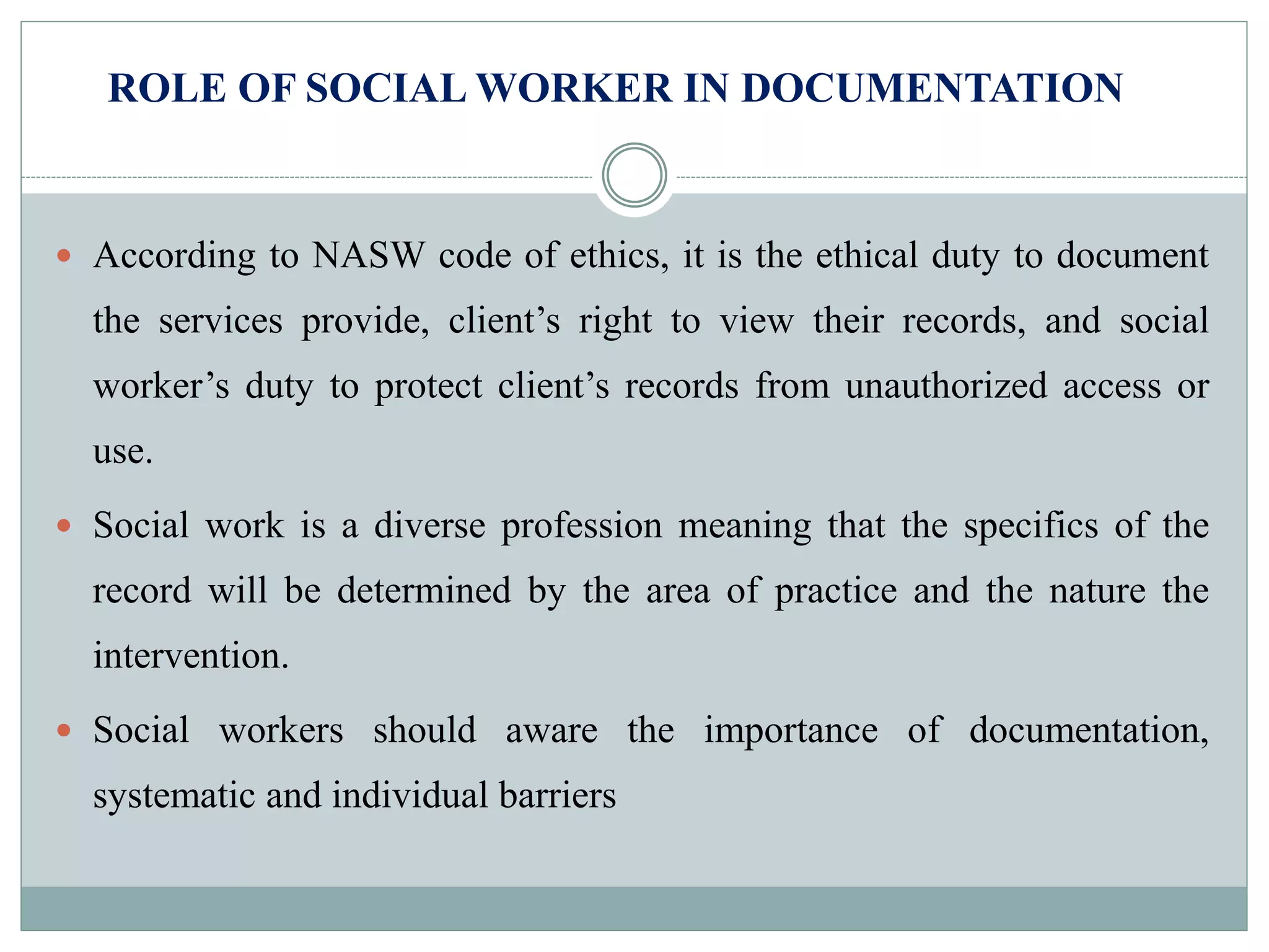 Importance Of Documentation Skills In Social Work | PPTX