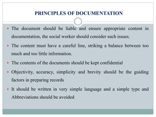 Importance Of Documentation Skills In Social Work | PPTX