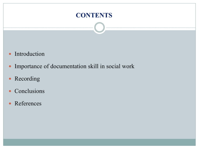 Importance Of Documentation Skills In Social Work | PPTX