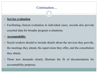 Importance Of Documentation Skills In Social Work | PPTX