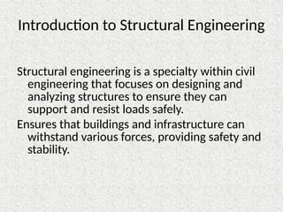 Presentation on Structural Engineering ( Civil) | PPTX