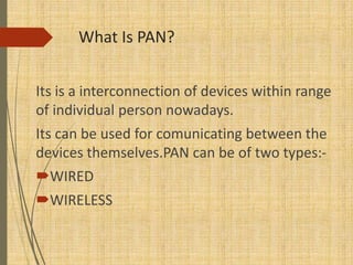 Personal Area Network Definition