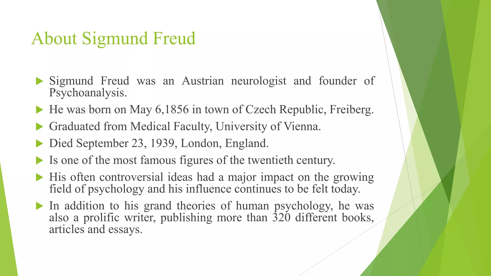 Sigmund Freud's Theory of Criminology | PPTX
