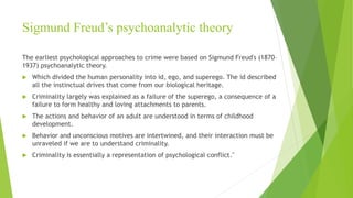 Sigmund Freud's Theory of Criminology | PPTX