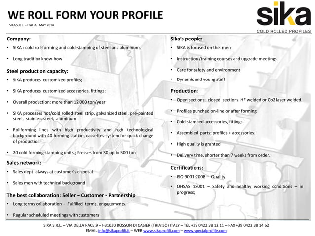 Presentation sika profili | PPT