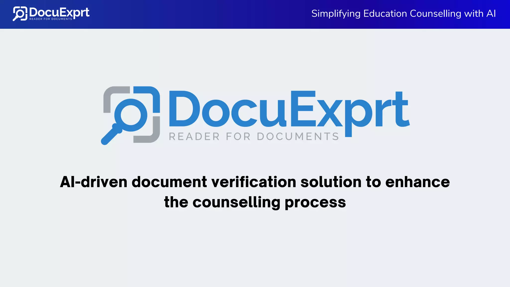 Simplifying Education Counselling With AI-Document Verification | PPT