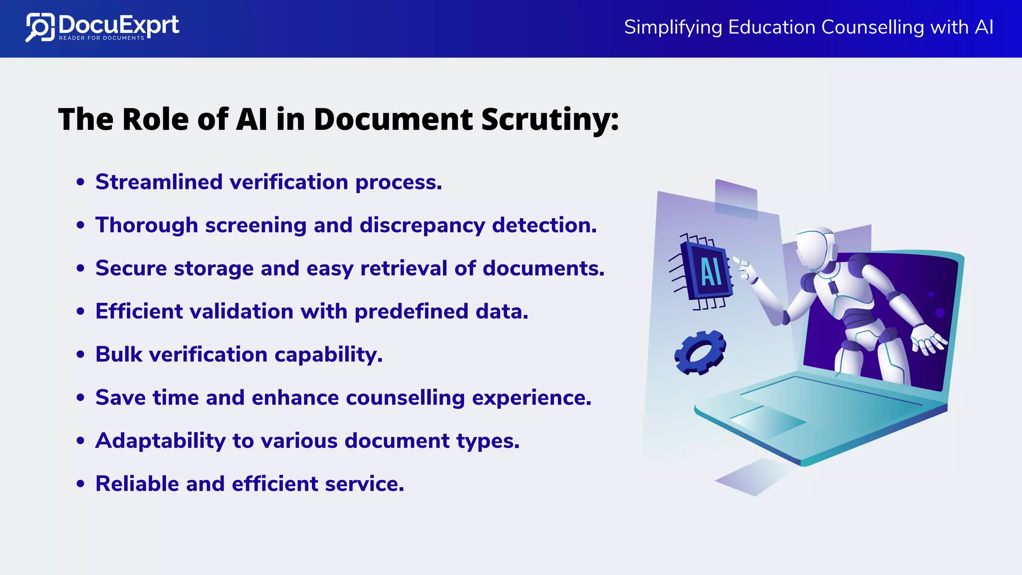 Simplifying Education Counselling With AI-Document Verification | PPT
