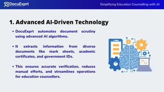 Simplifying Education Counselling With AI-Document Verification | PPT