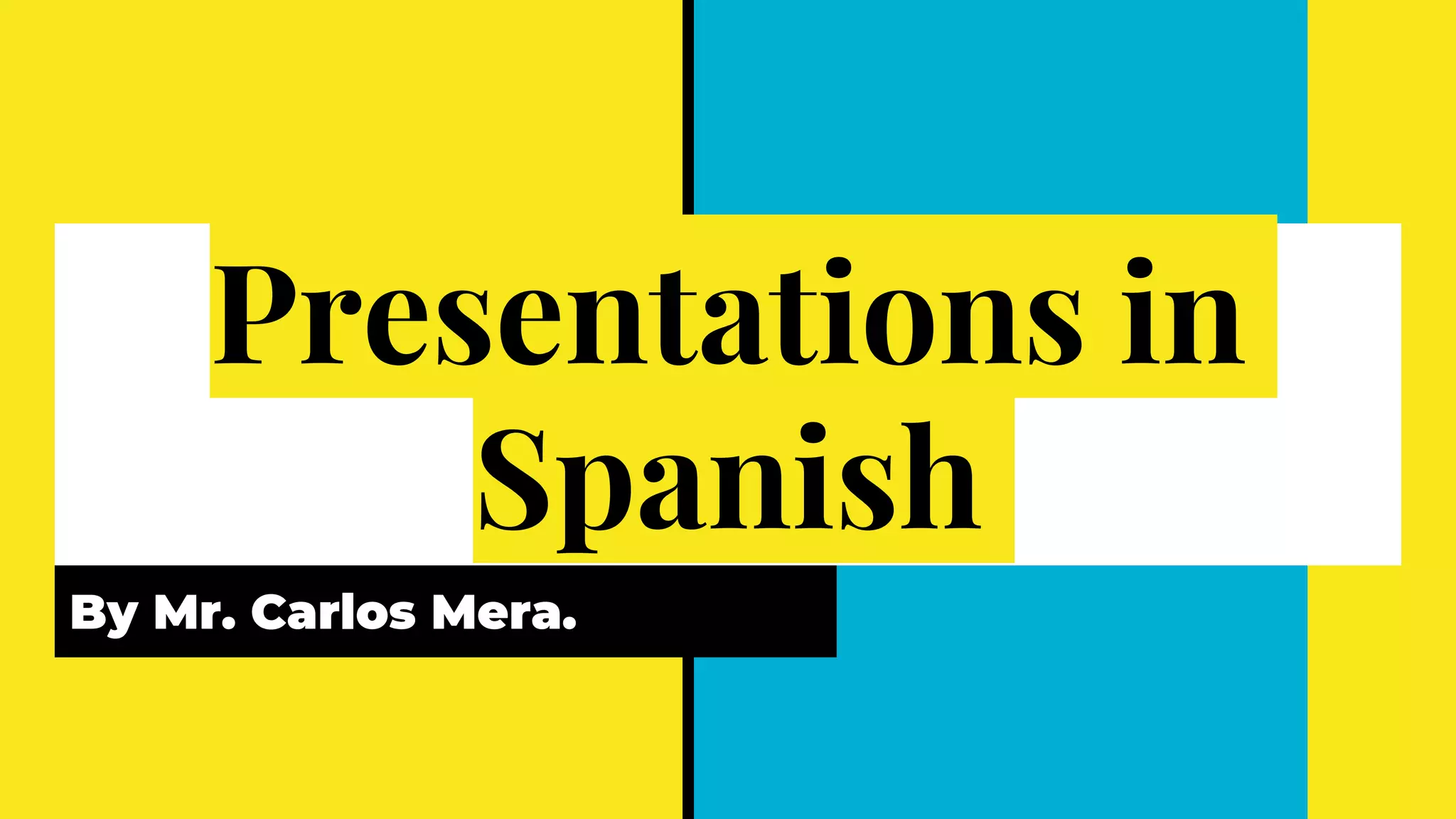 Presentations in spanish | PPT