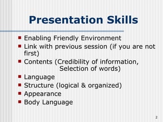 Presentation skills | PPT