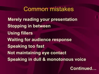 Presentation skills | PPT | Hobbies & Interests