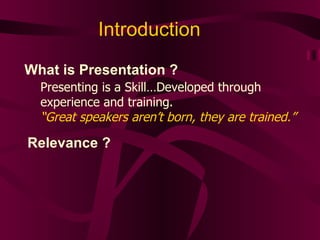 Presentation skills | PPT | Hobbies & Interests