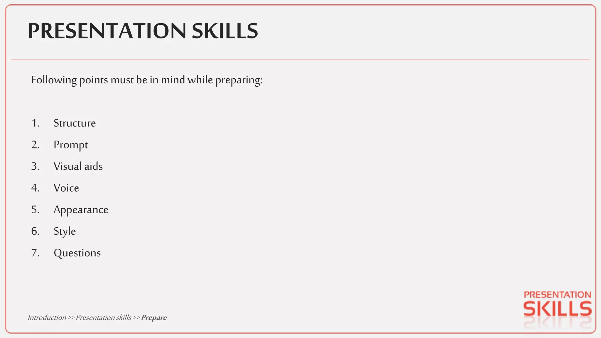Presentation skills | PPT