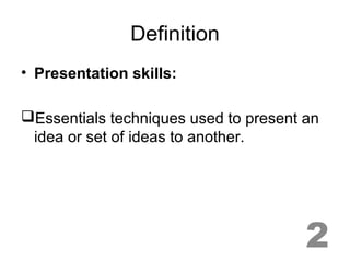 Presentation skills | PPT