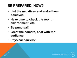 Presentation & Public speaking skills | PPT