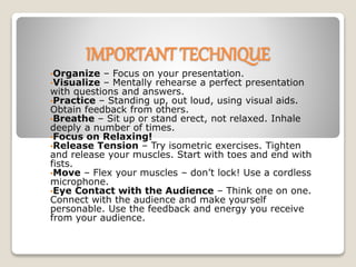 oral Presentation skills | PPT