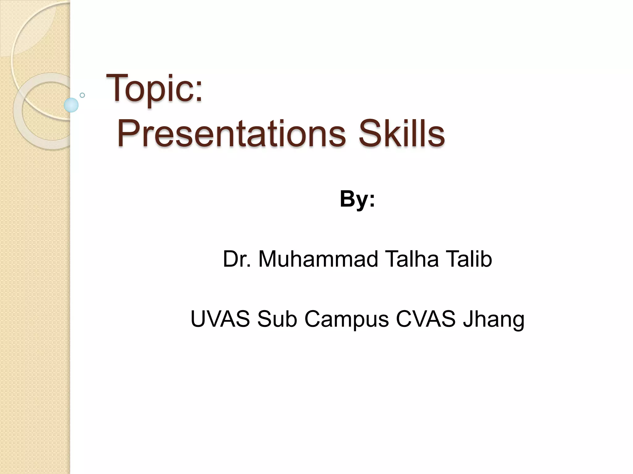 Presentation skills | PPTX