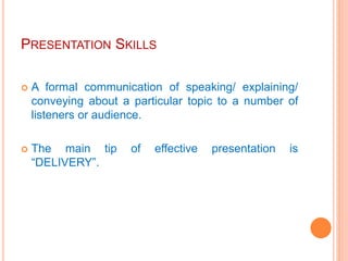 Presentation skills | PPTX