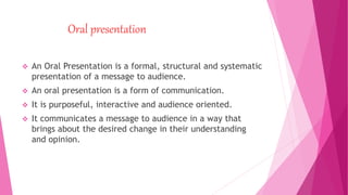 PRESENTATION SKILLS - Oral Presentation | PPTX