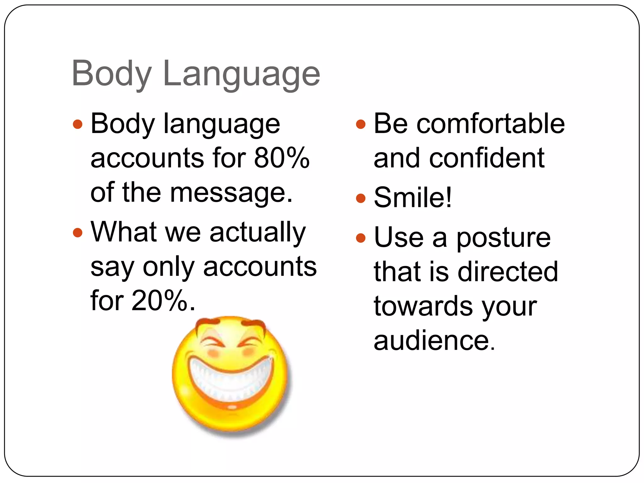 Presentation skills body language | PPTX