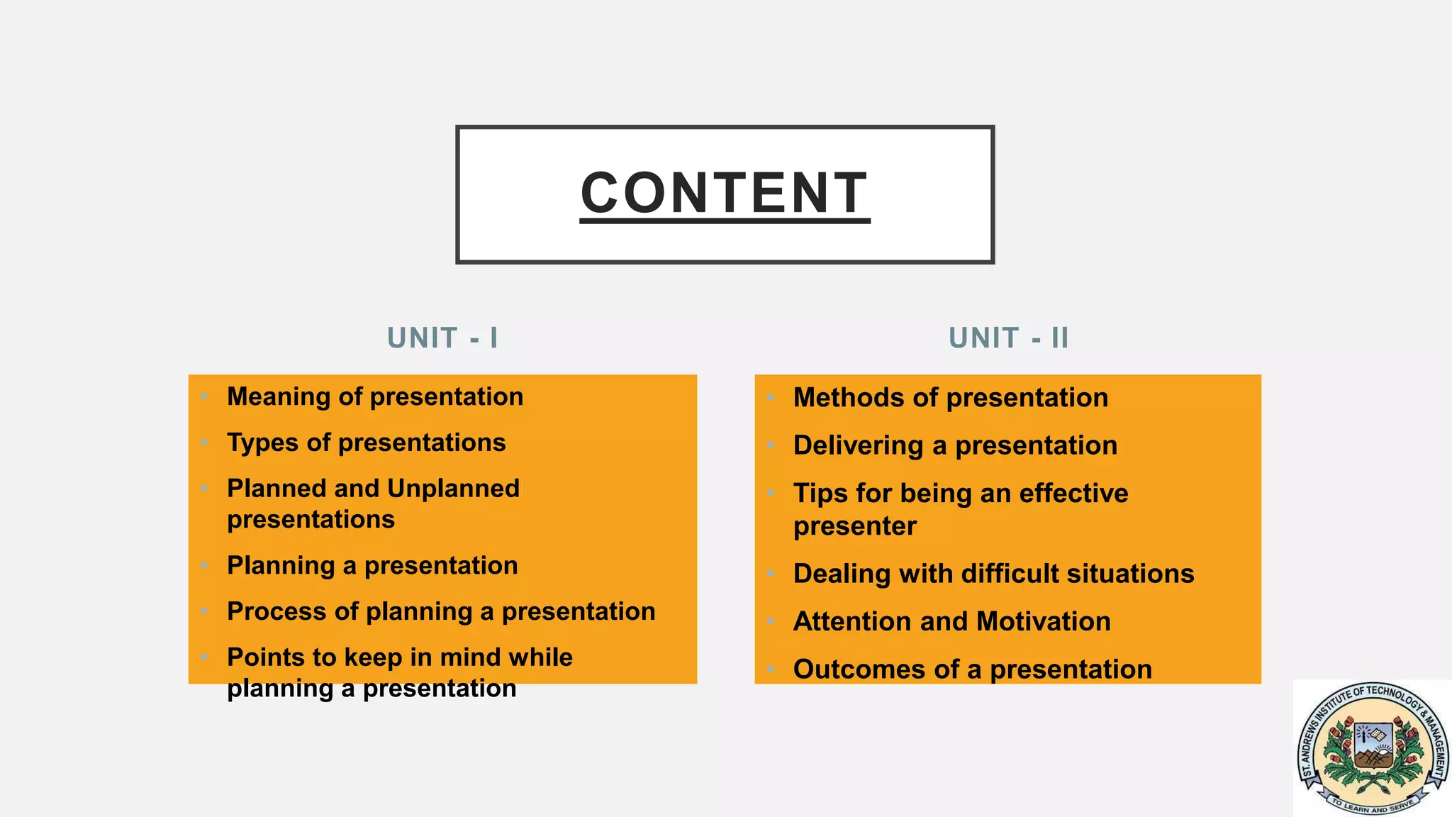 Presentation Skills and Personality Development | PPTX