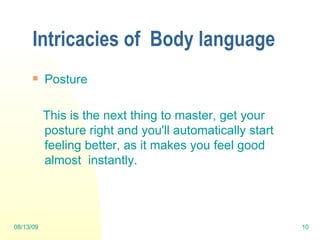 Presentation Skills Body Language | PPT