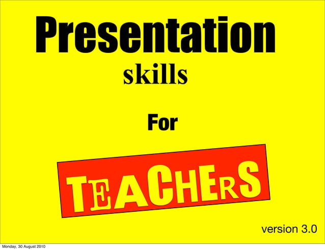 Presentation Skills for Teachers version 3.0 | PDF