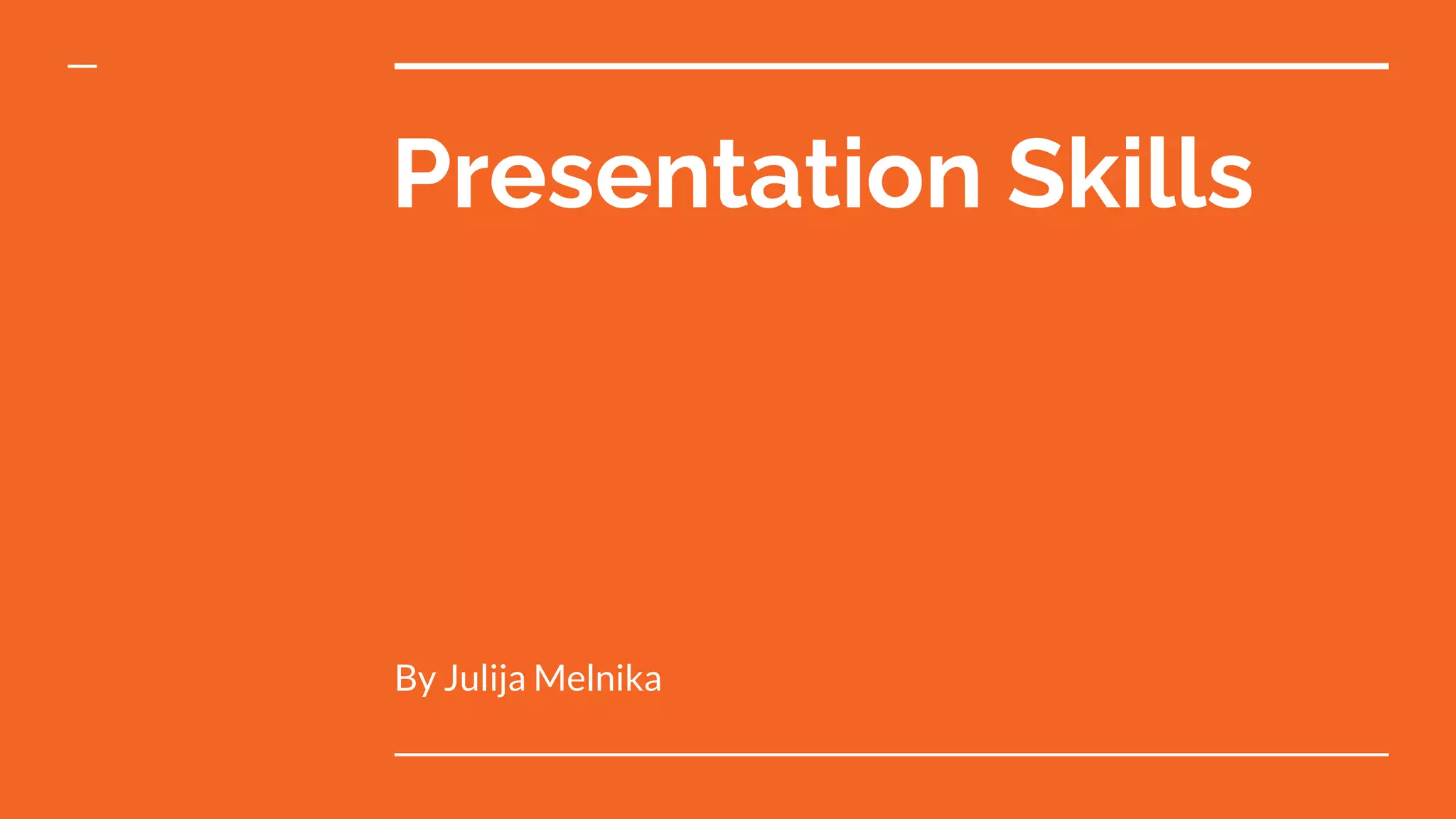 WIT lecture / Presentation skills | PPT