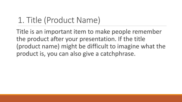 Presentation skills imaginary product | PPT