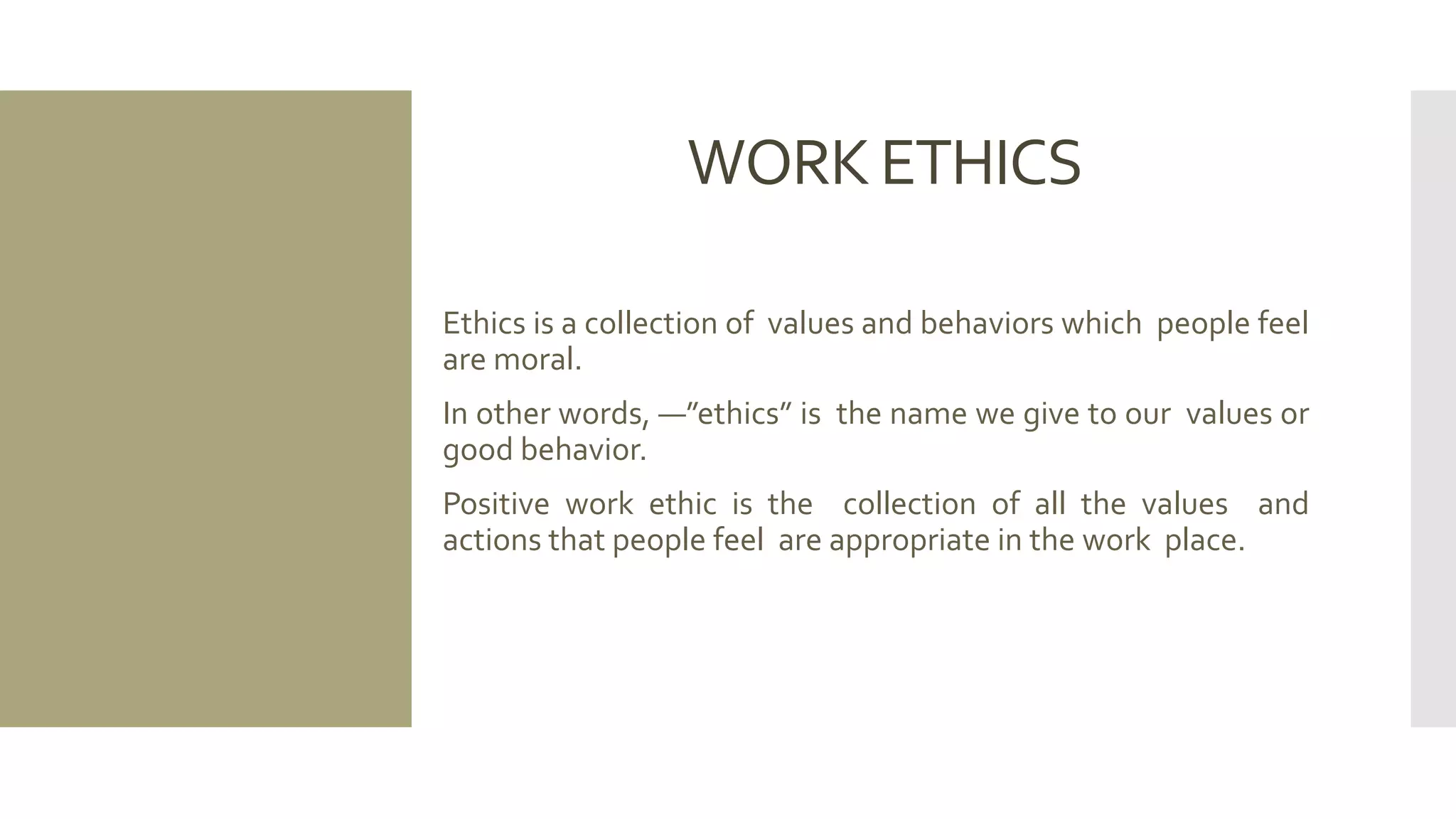 ETHICS AT WORKPLACE | PPTX