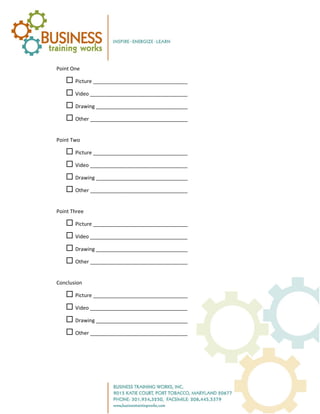 Presentation skills planning_worksheet | PDF