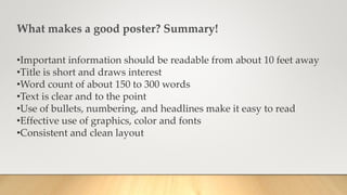 Presentation skills poster presentation nathalia | PPTX