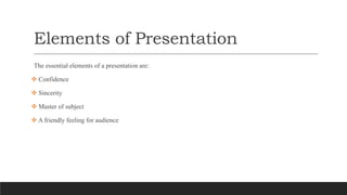 Presentation skills, Public speaking and body language | PPTX