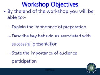 Presentation Skills Workshop Slides | PPTX