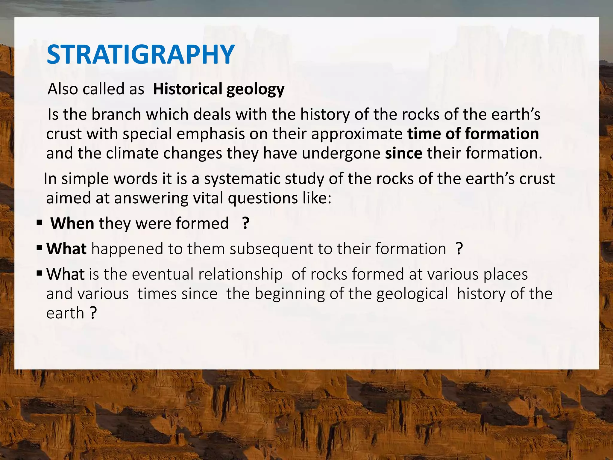 STRATIGRAPHIC CORRELATION | PPTX