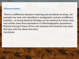 STRATIGRAPHIC CORRELATION | PPTX