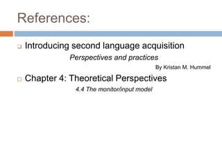Monitor theory | PPTX