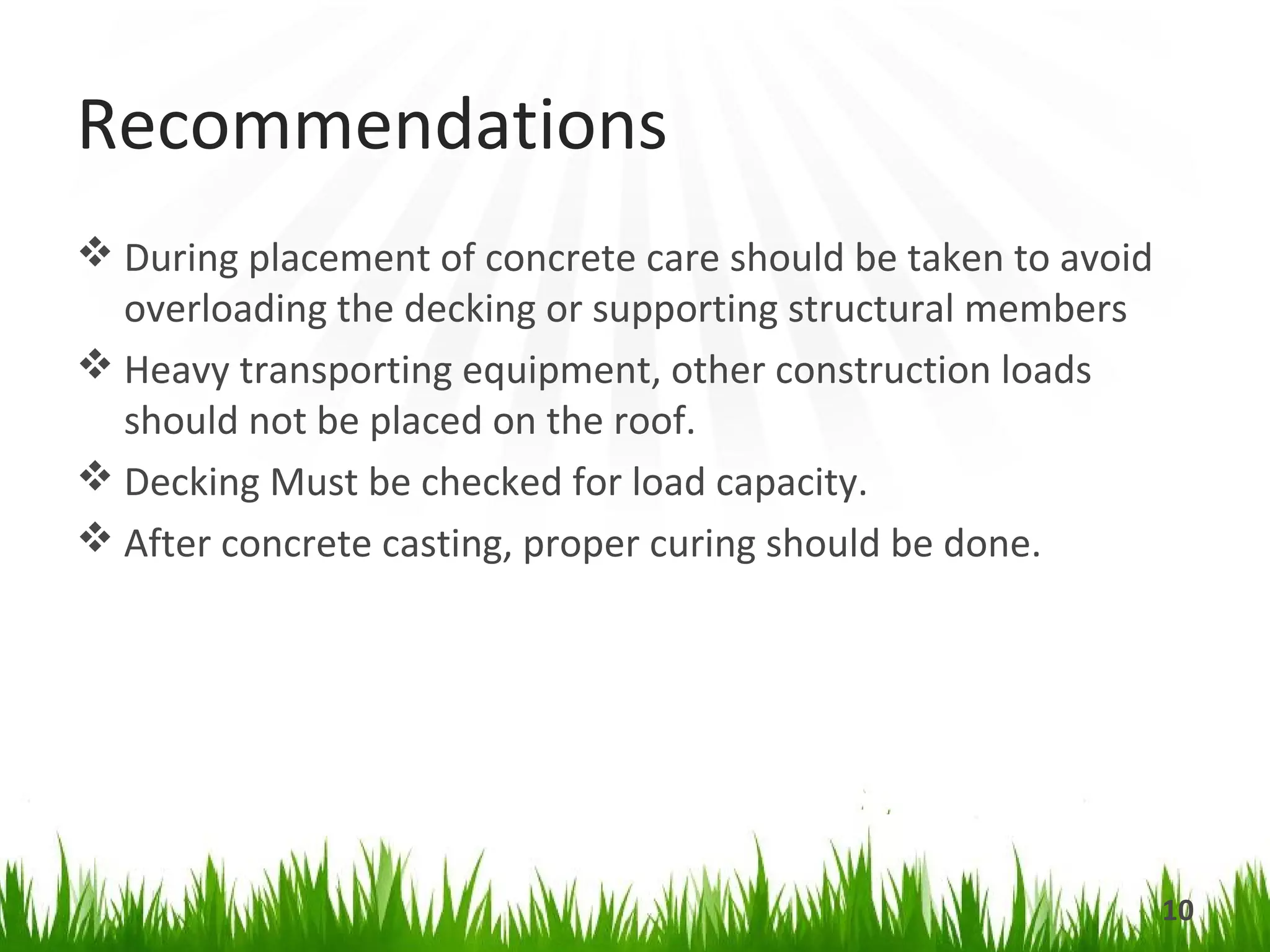 Presentation (slab on steel deck) Composite Slab System | PPT
