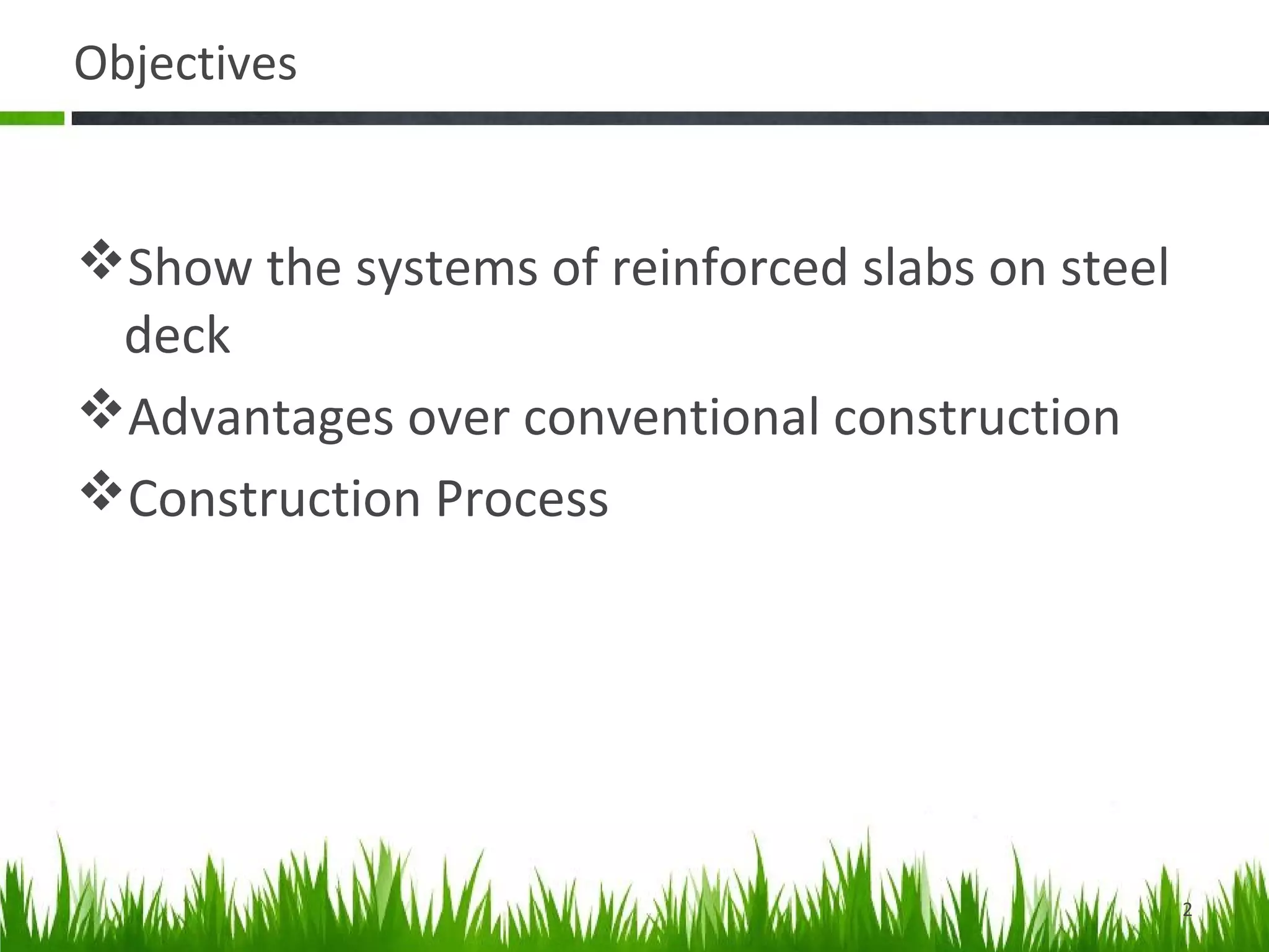 Presentation (slab on steel deck) Composite Slab System | PPT