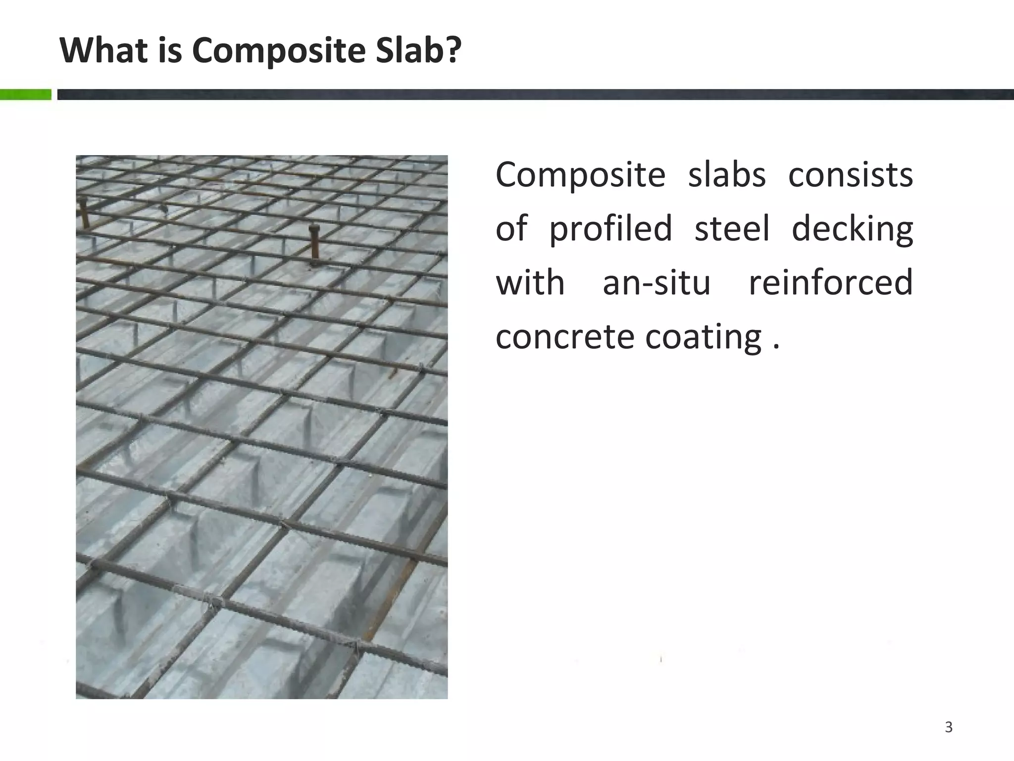 Presentation (slab on steel deck) Composite Slab System | PPT