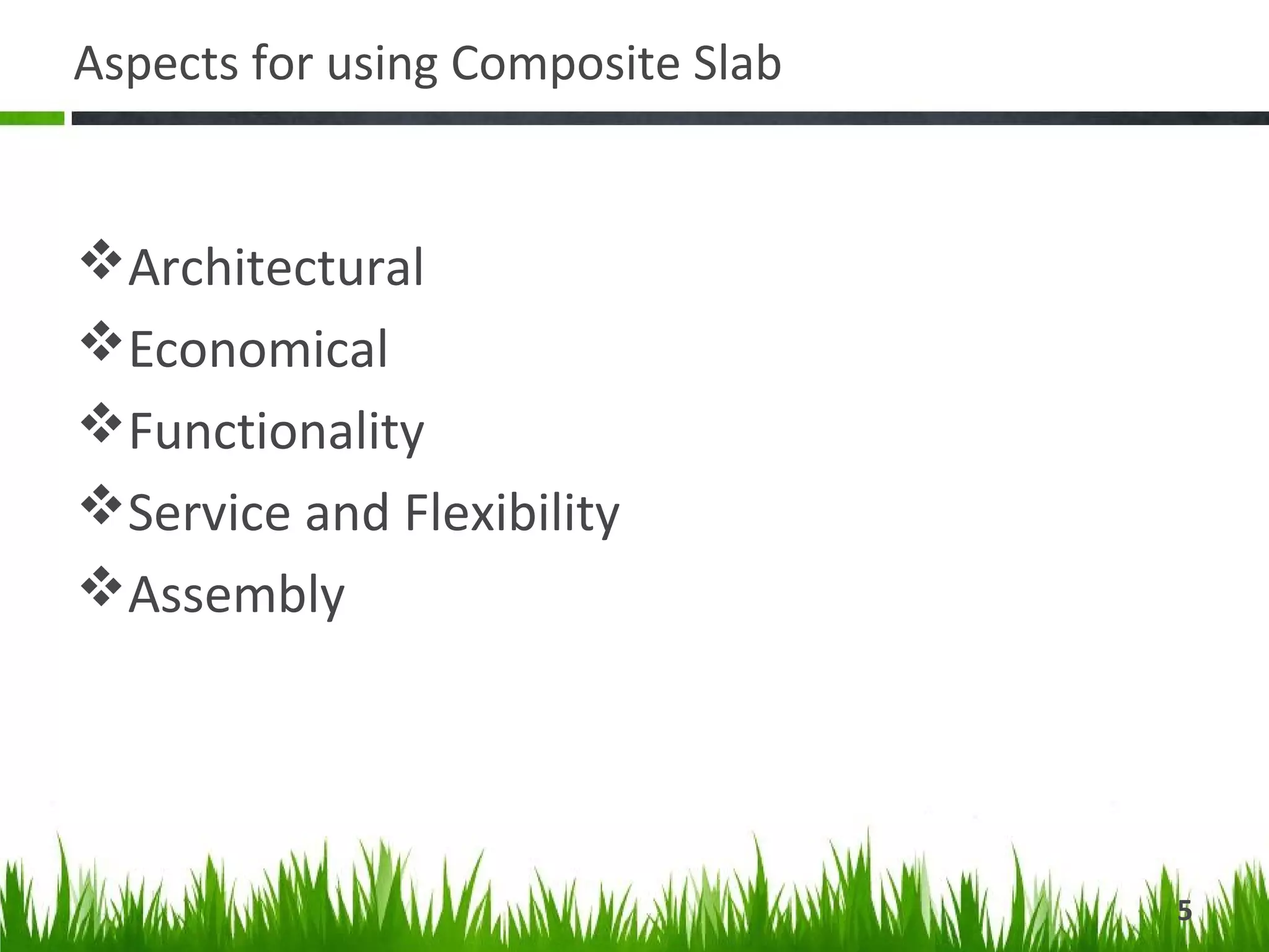 Presentation (slab on steel deck) Composite Slab System | PPT