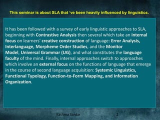 The Linguistics of Second Language Acquisition | PDF