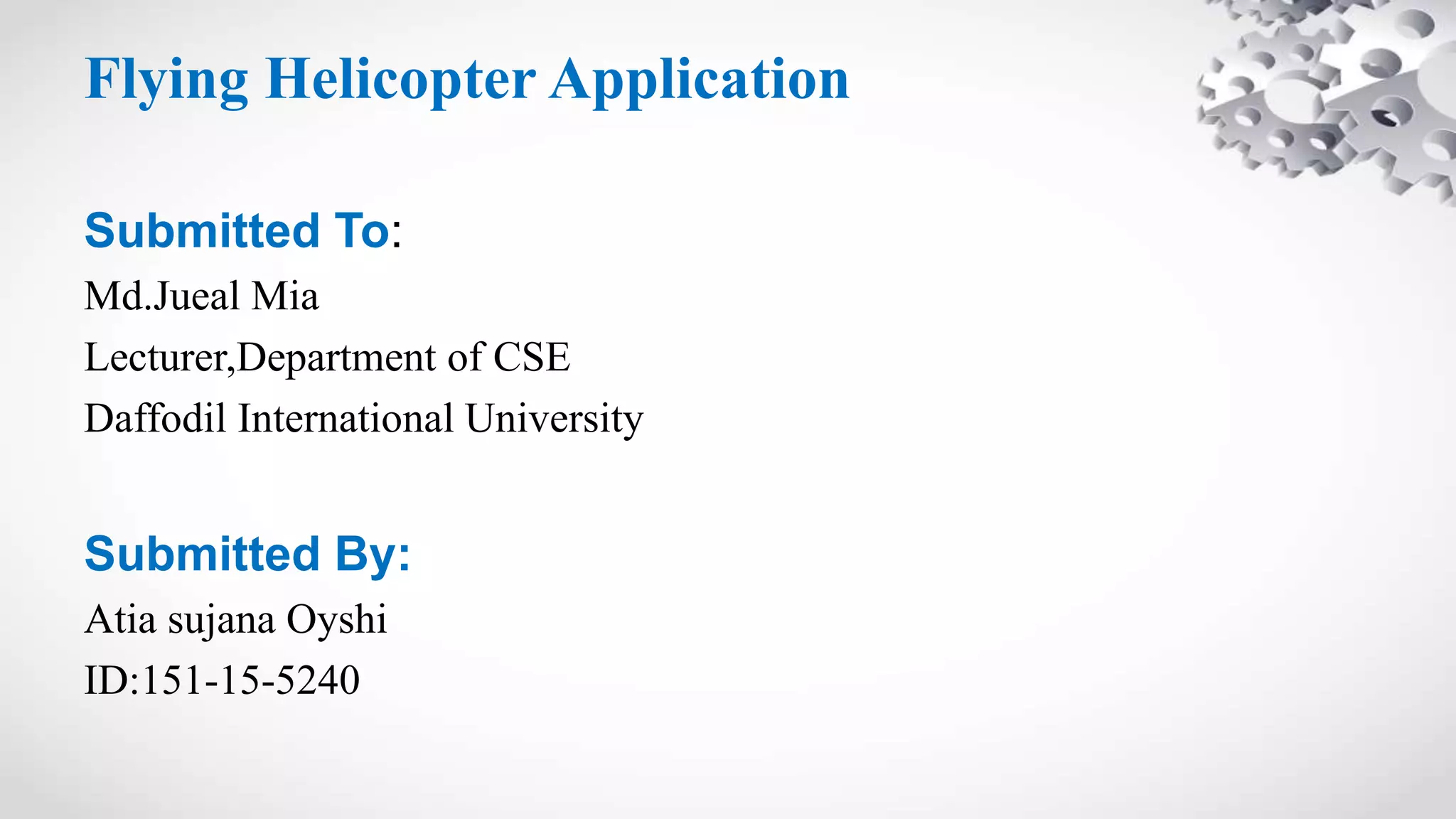 Android flying apps project presentation | PPT